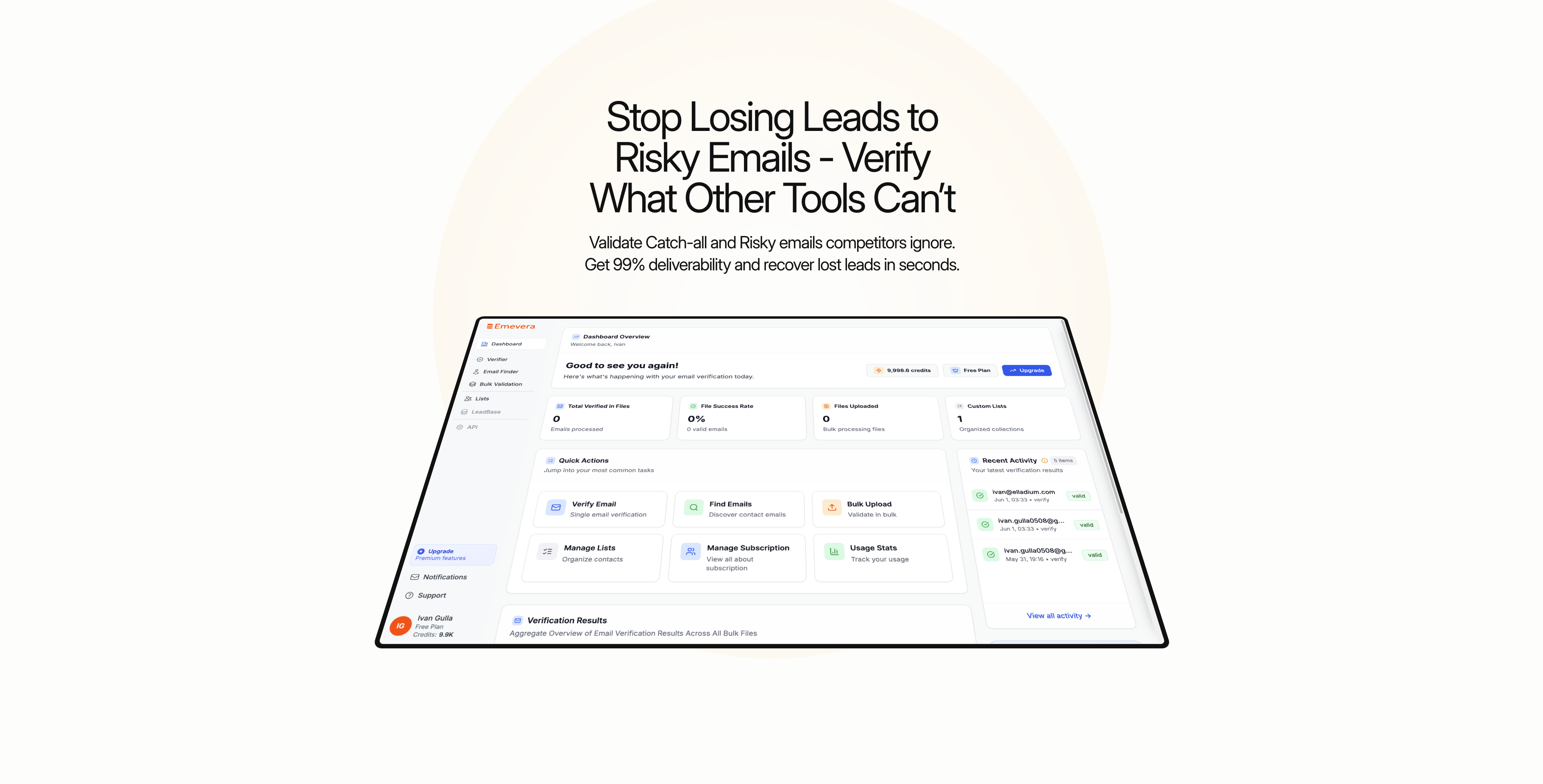 Emevera - Catch-All Email Validation