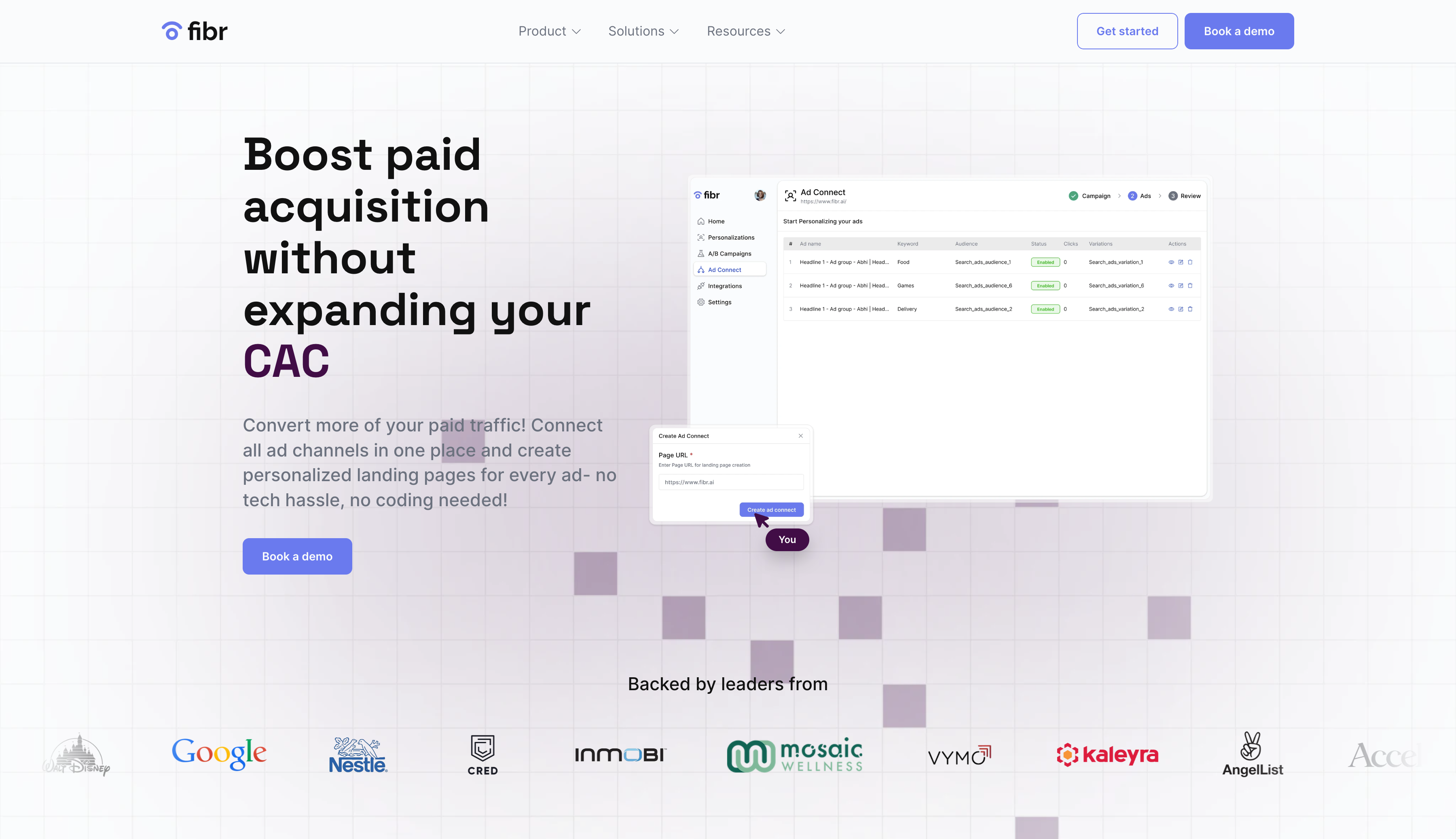 Fibr- Connect your Ads with Personalized Landing Pages