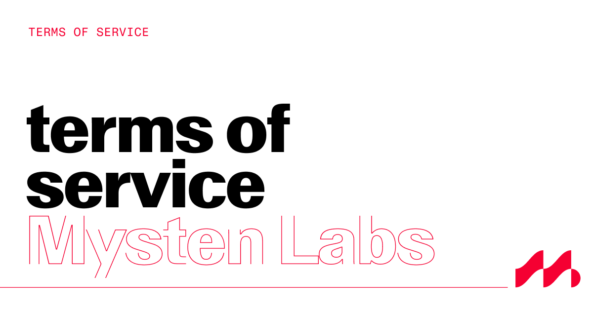 Mysten Labs Terms of Service