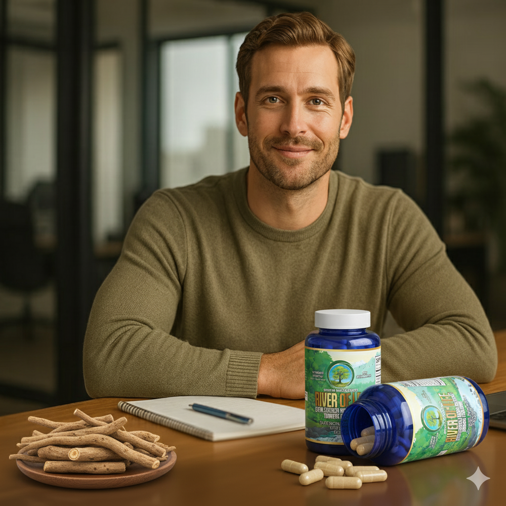 River of Life Capsules: Natural Ashwagandha for Stress Relief, Better ...