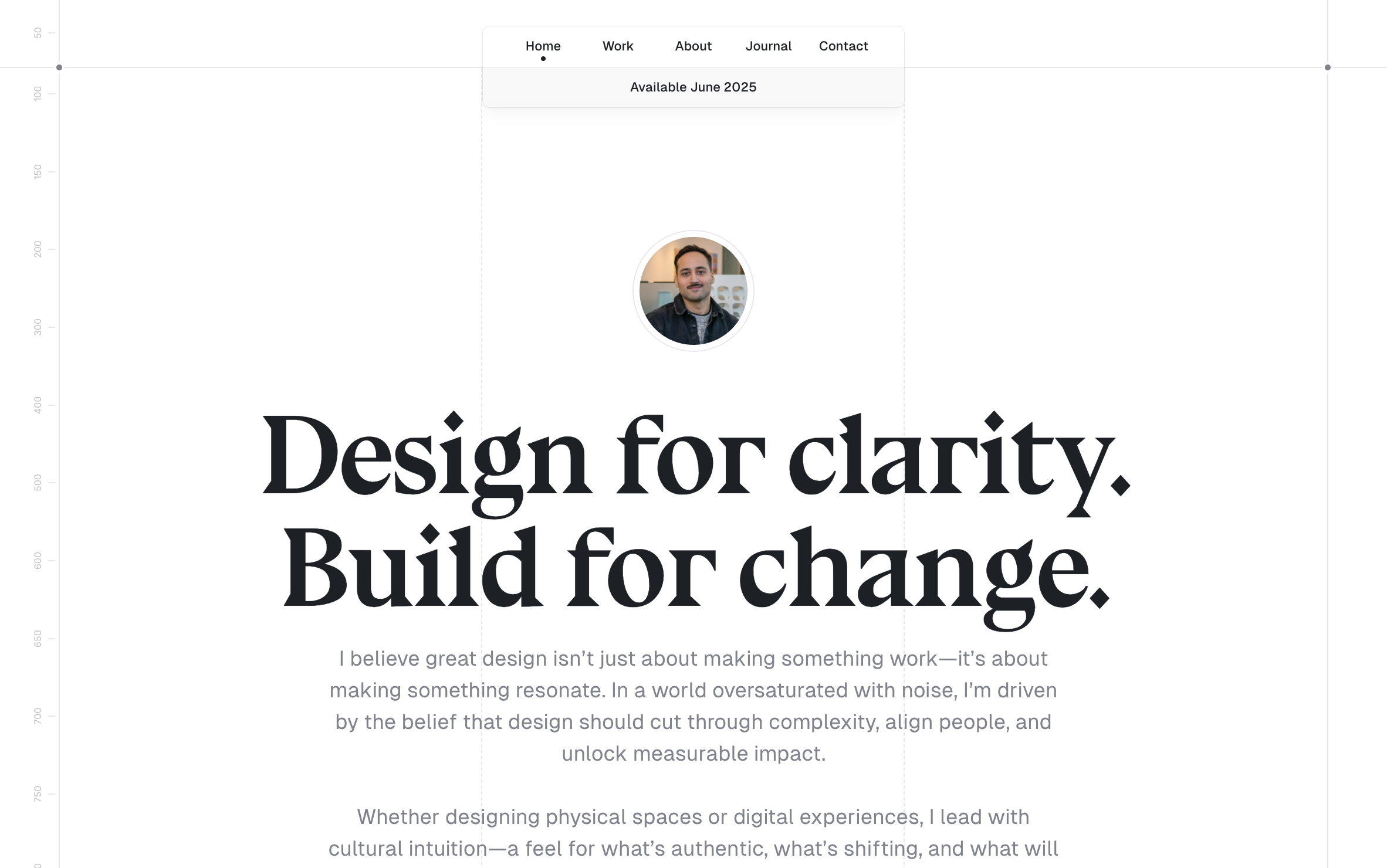 Design with clarity. Build for change.