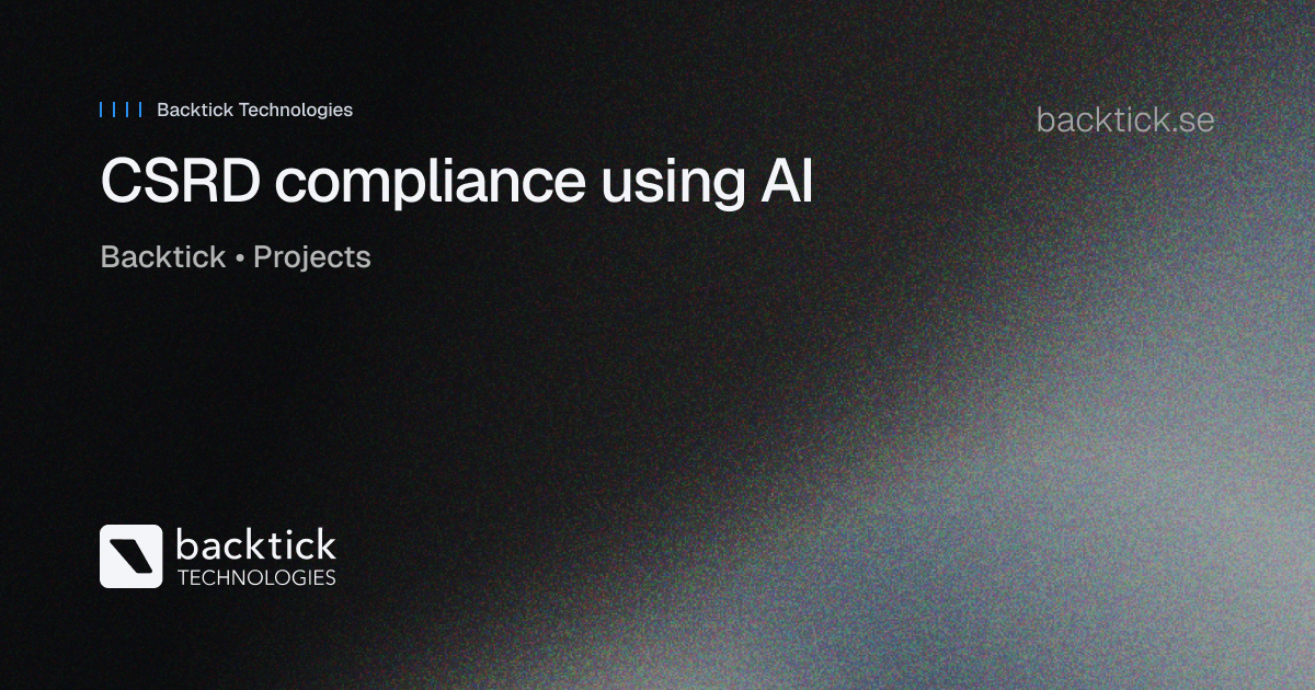 Backtick Technologies - Projects