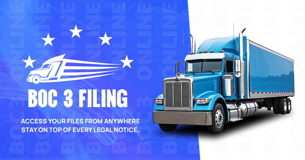 BOC 3 Filing Online, BOC 3 form, cost | FMCSA process agent
