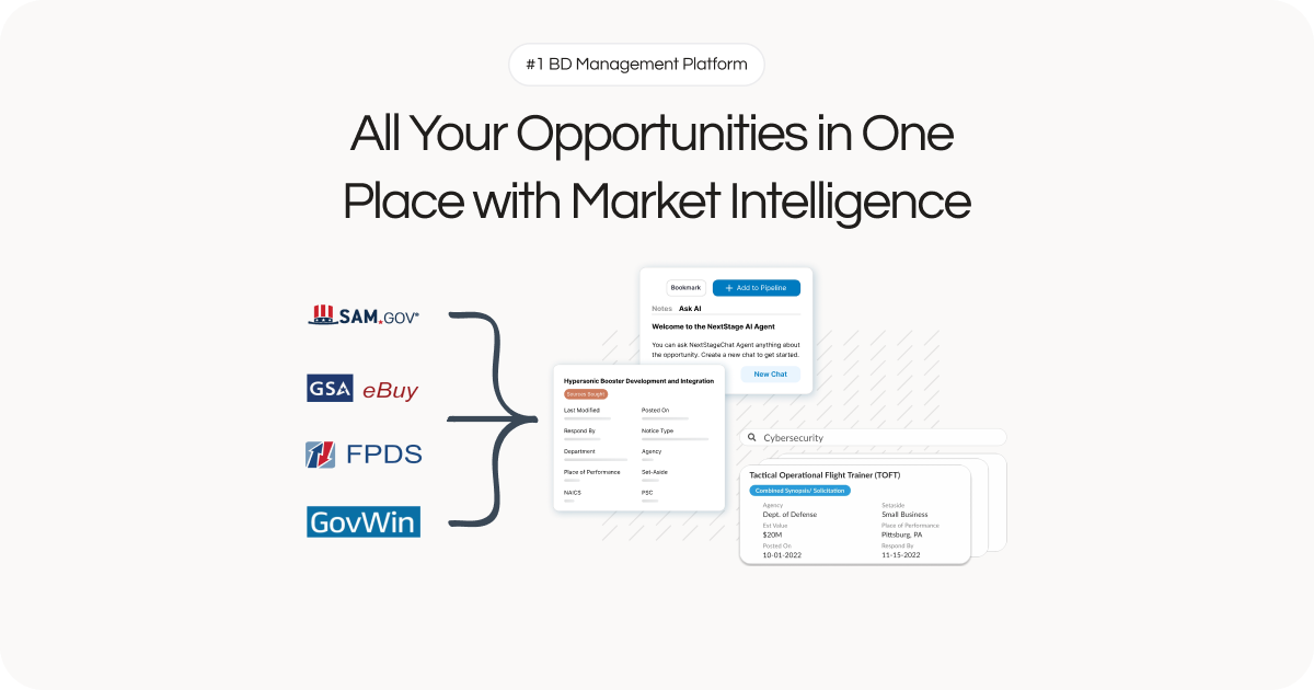 NextStage | Market Intelligence for Government Contractors