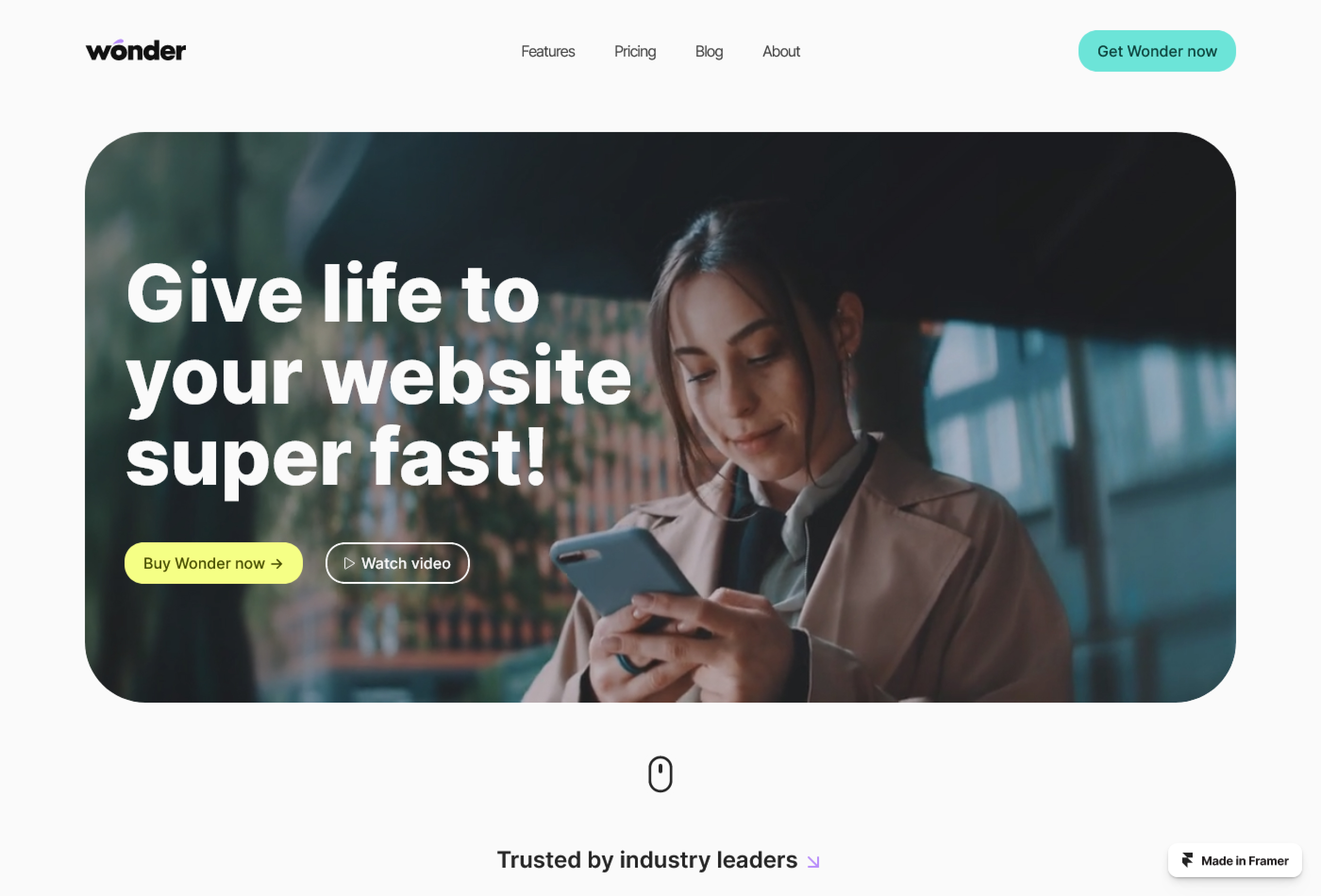 Wonder - Framer Website Template