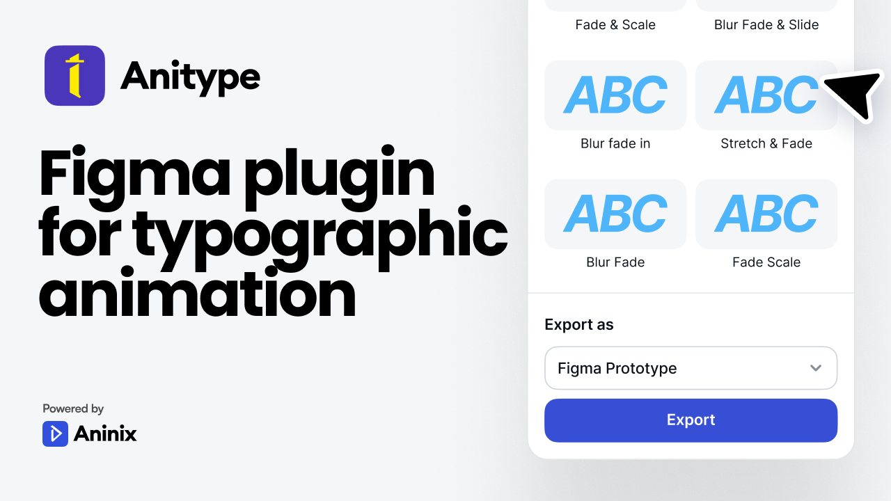 Anitype · Typography animation Figma plugin