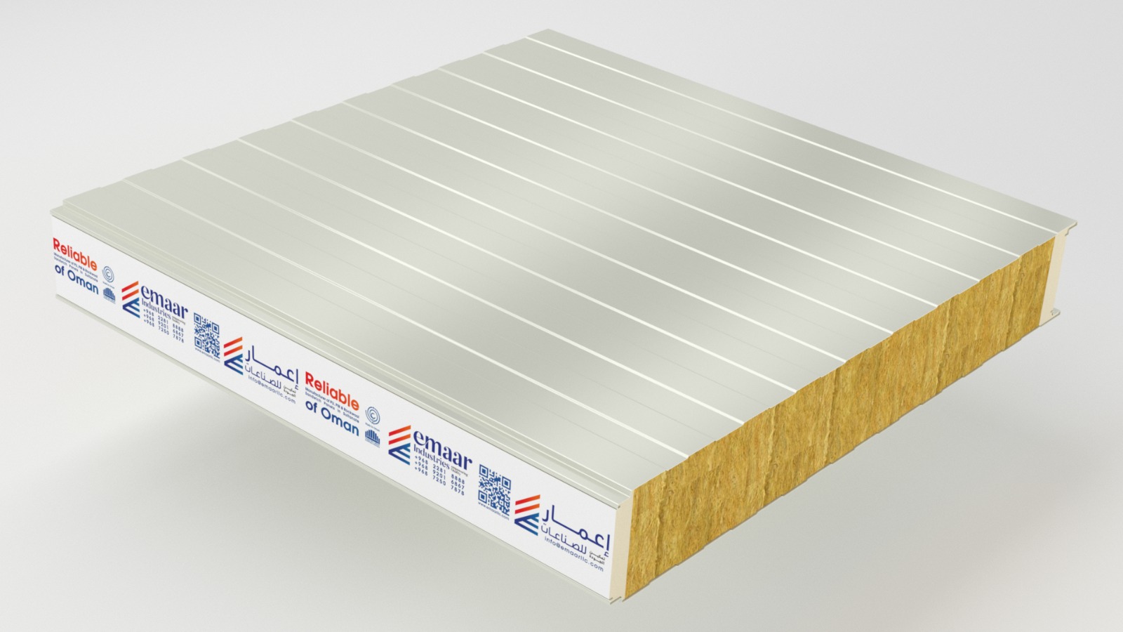 150mm Rockwool Wall Sandwich Panel | Heavy-Duty Fireproof Wall Panel