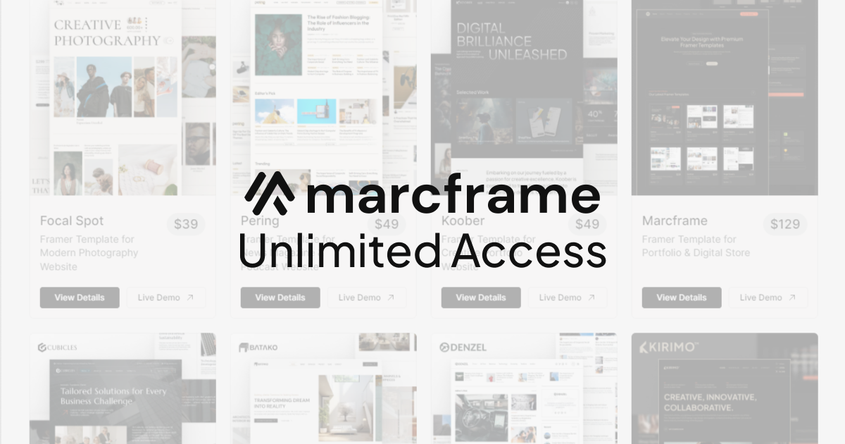 Marcframe - All-Access Pass
