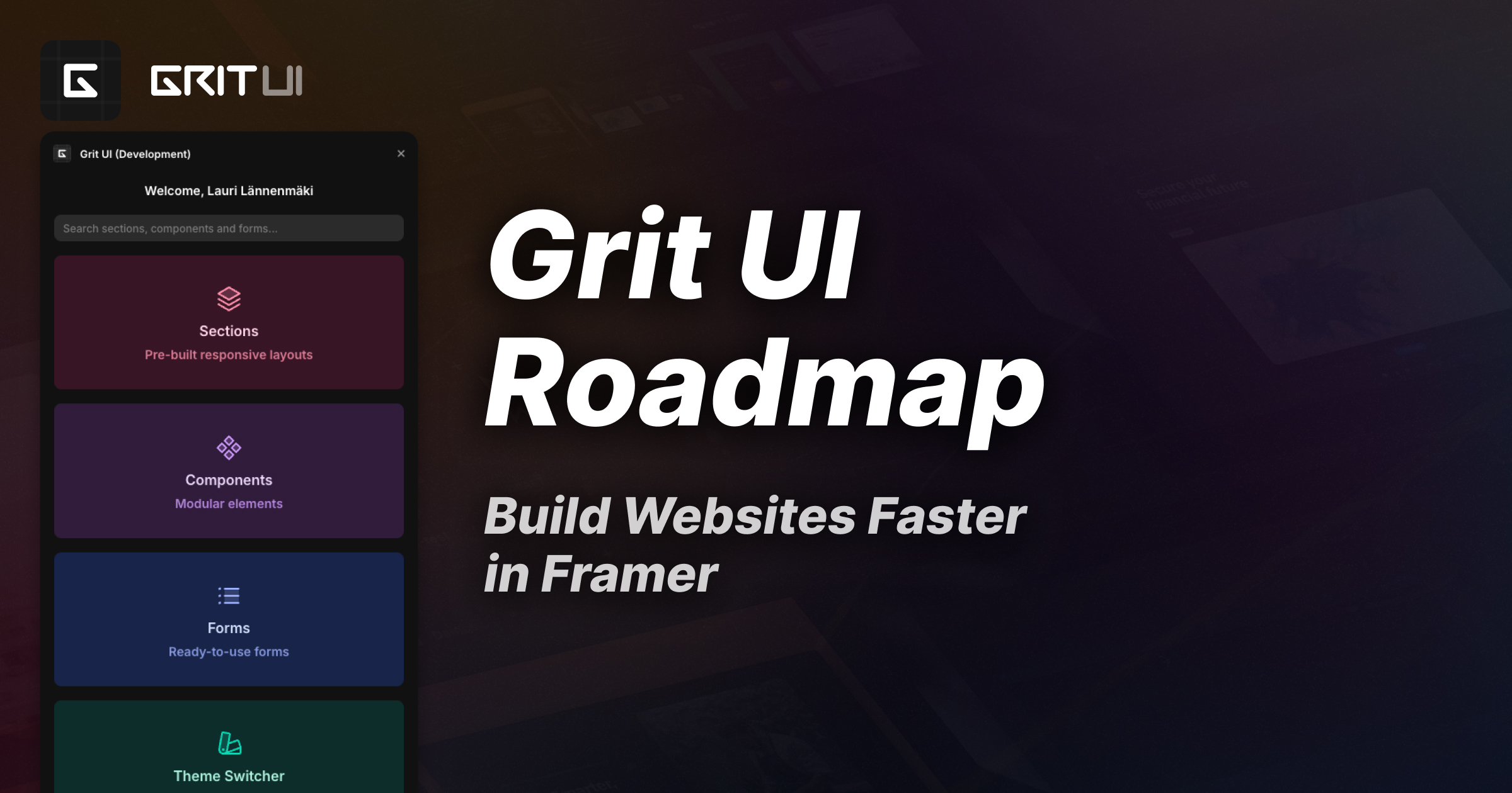 Roadmap - Grit UI — Framer UI Kit & Design System