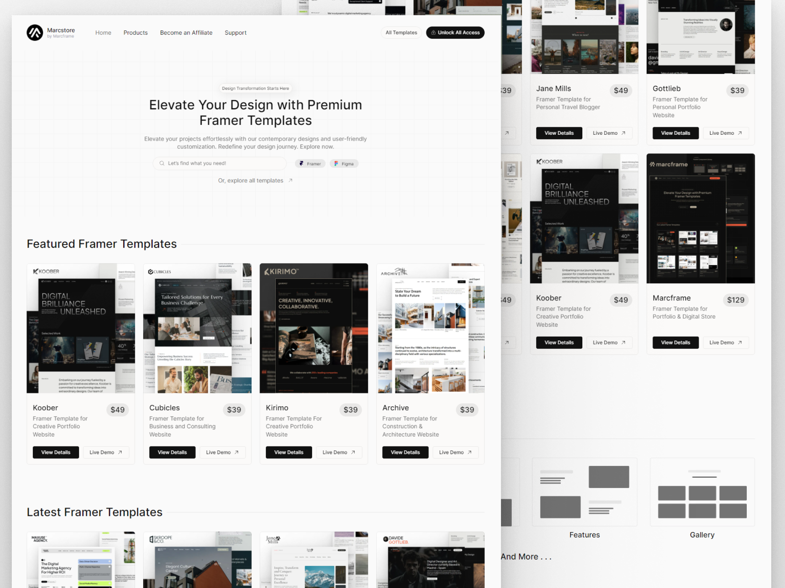 Marcframe - Framer Templates & Resources