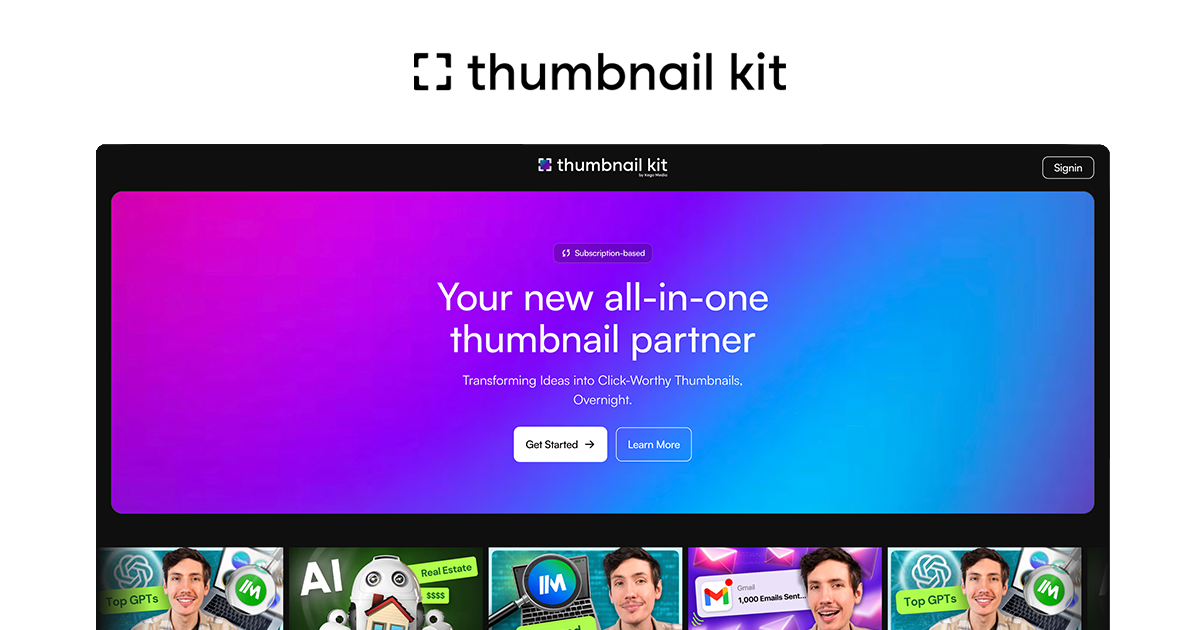 Thumbnail Kit - YouTube Thumbnails Made for You in 24 Hours