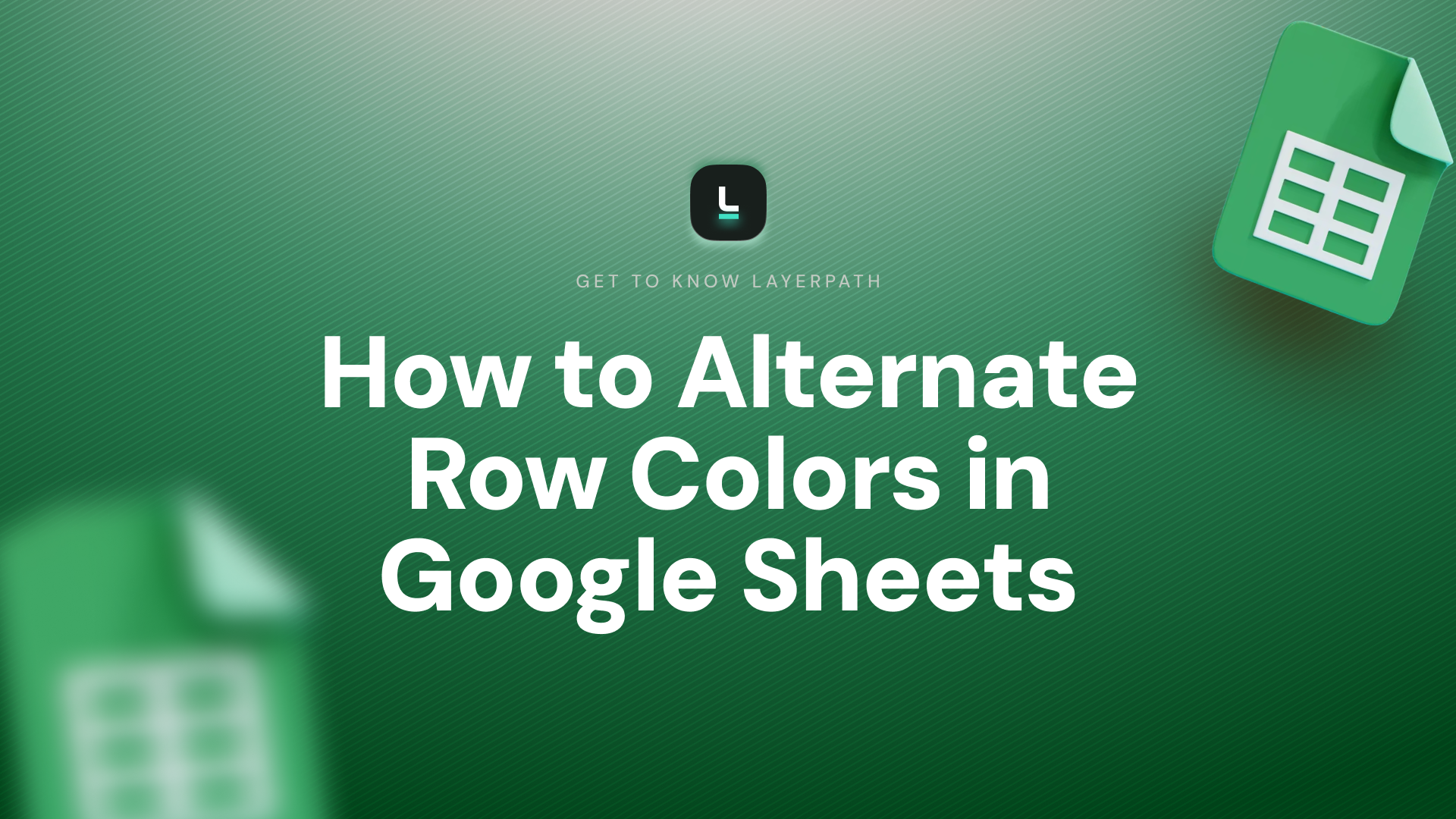 How to Alternate Row Colors in Google Sheets