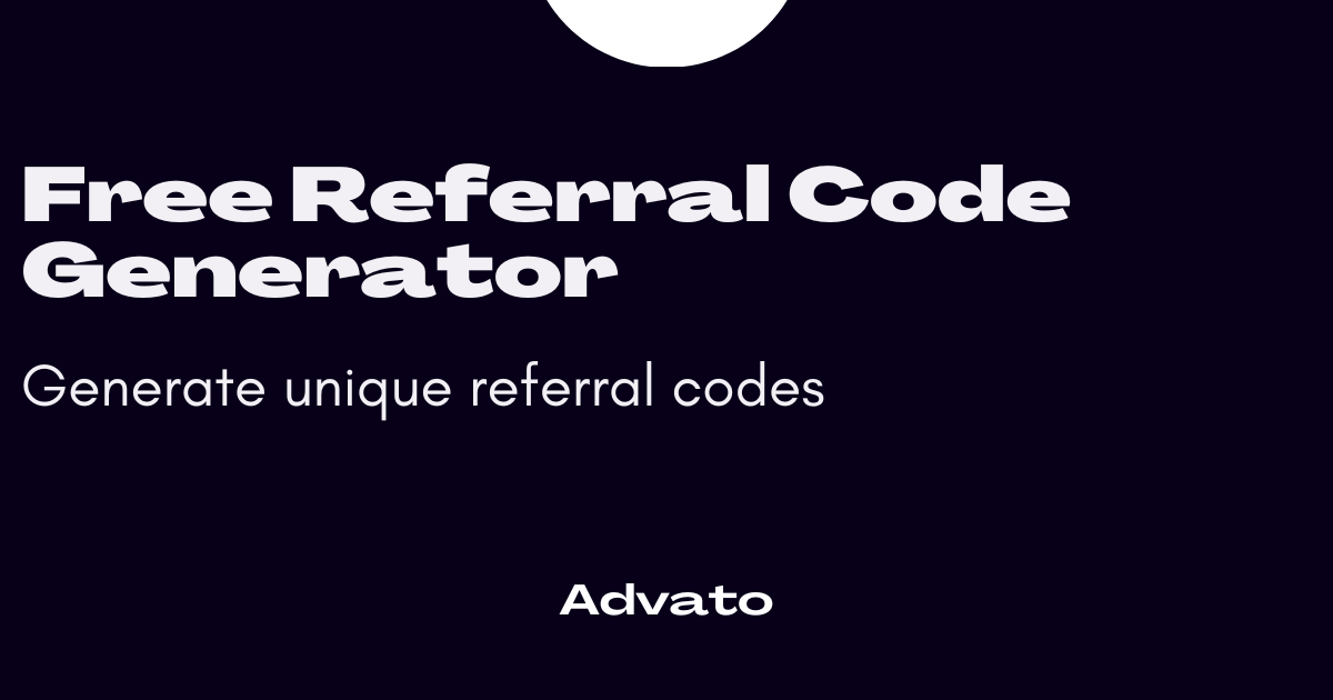 Free Referral Code Generator - Generate unique referral codes