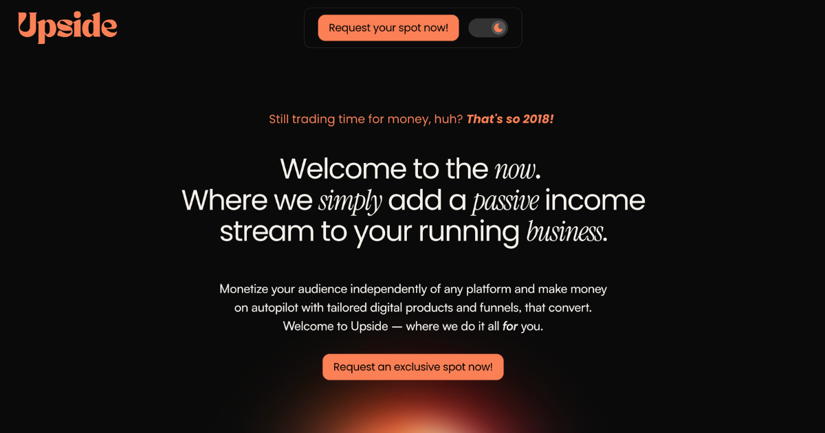 Upside – digital products done for you