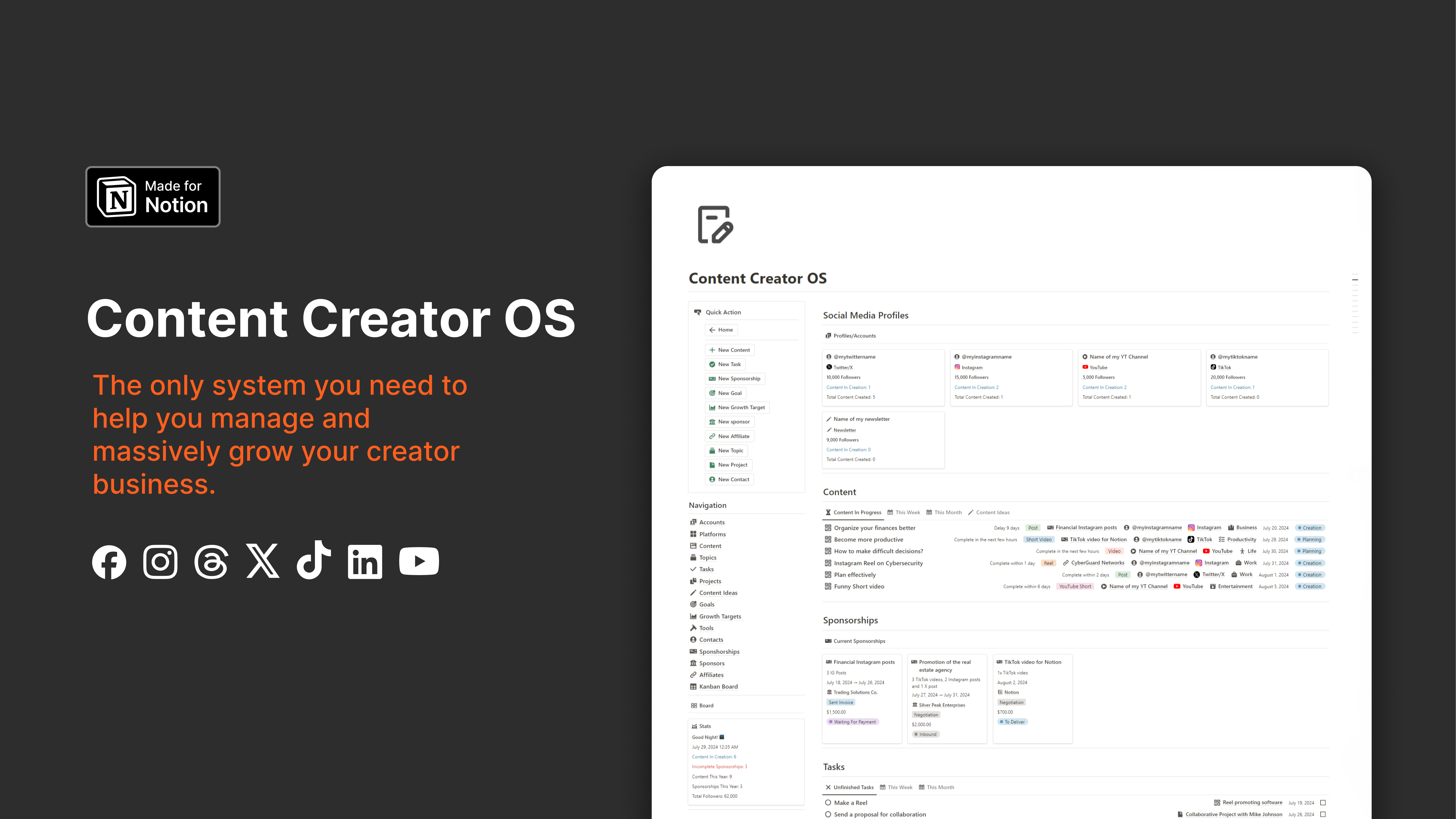 Content Creator OS - Focuswhale