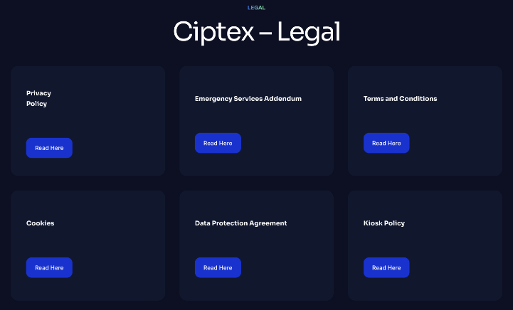 Legal | Ciptex