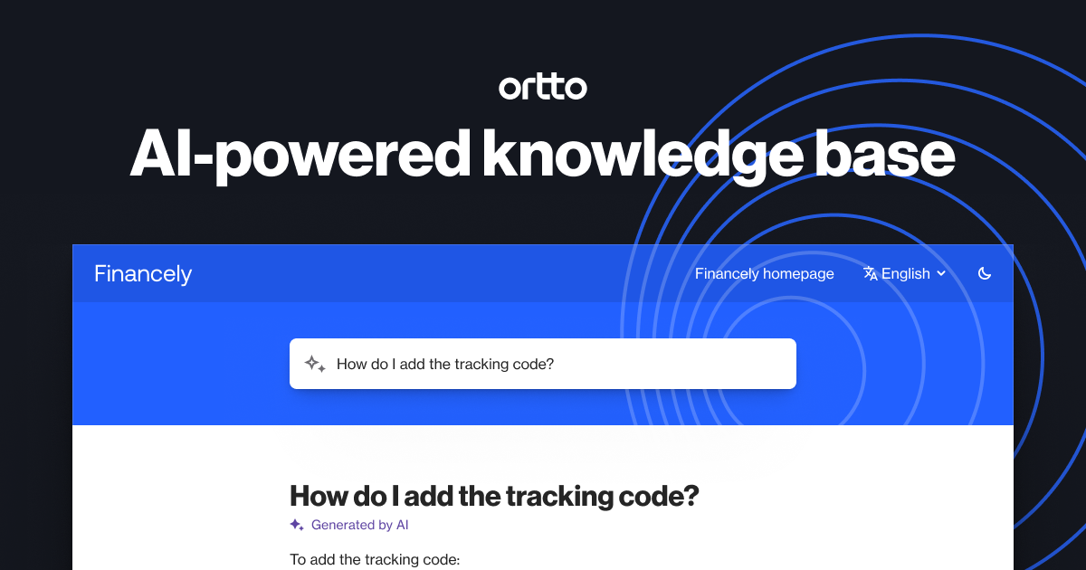 AI-powered knowledge base | Ortto