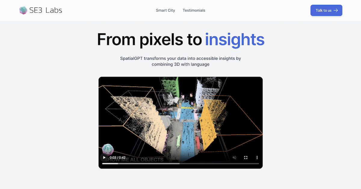 SE3 Labs - From pixel to insight