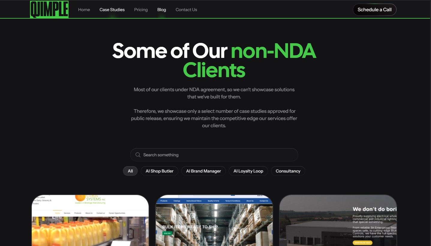 Case Studies - Quimple AI Development Agency