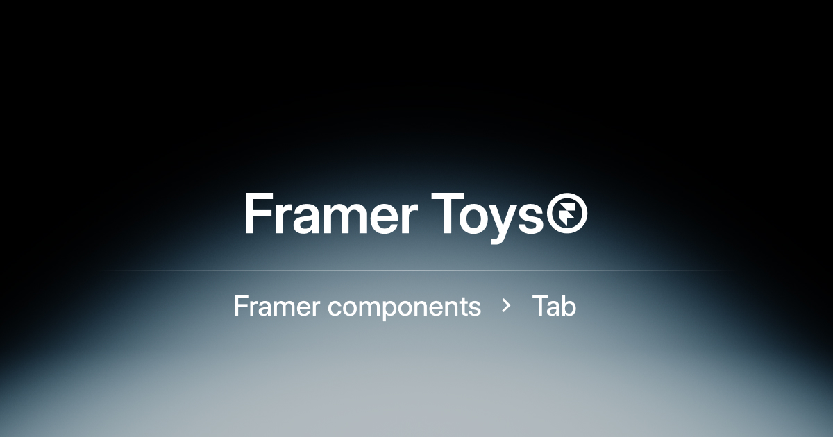 Framer tab components | Framer Toys - UI Kit