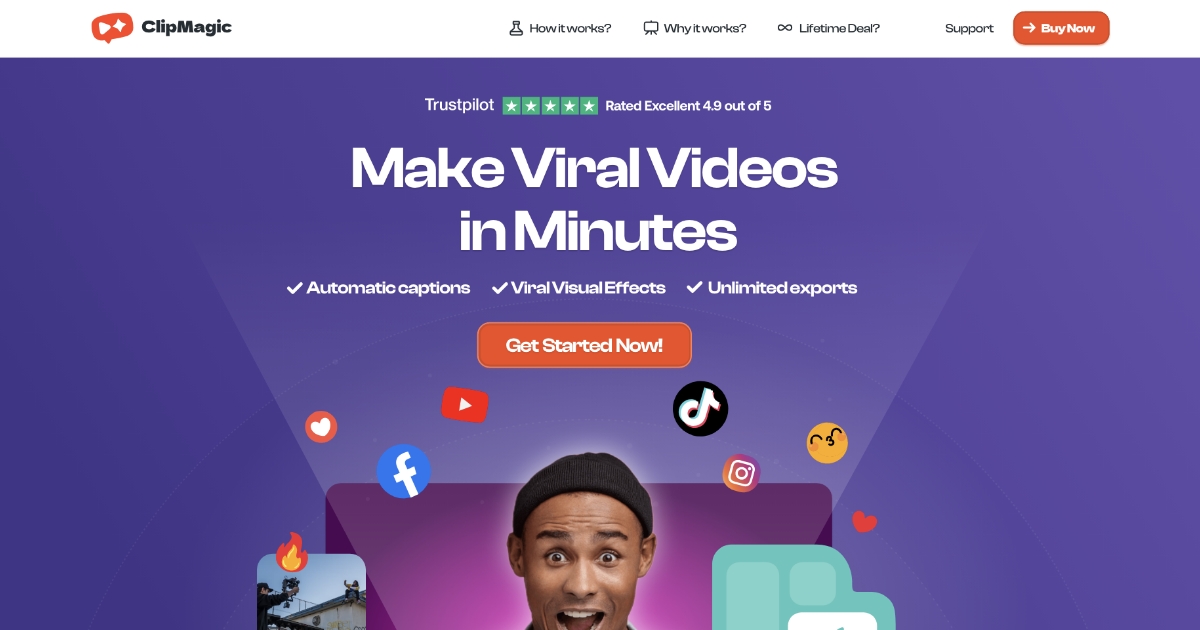 Make viral videos in ClipMagic