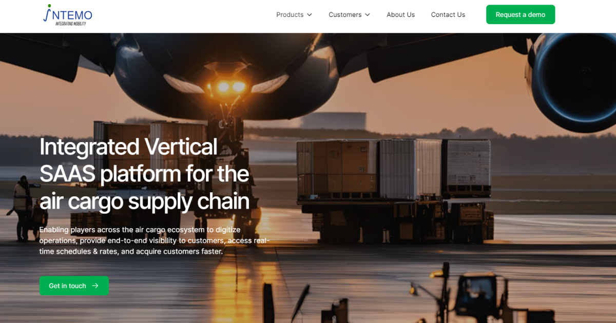 Intemo - Integrated Vertical SAAS Platform for air cargo supply chain.