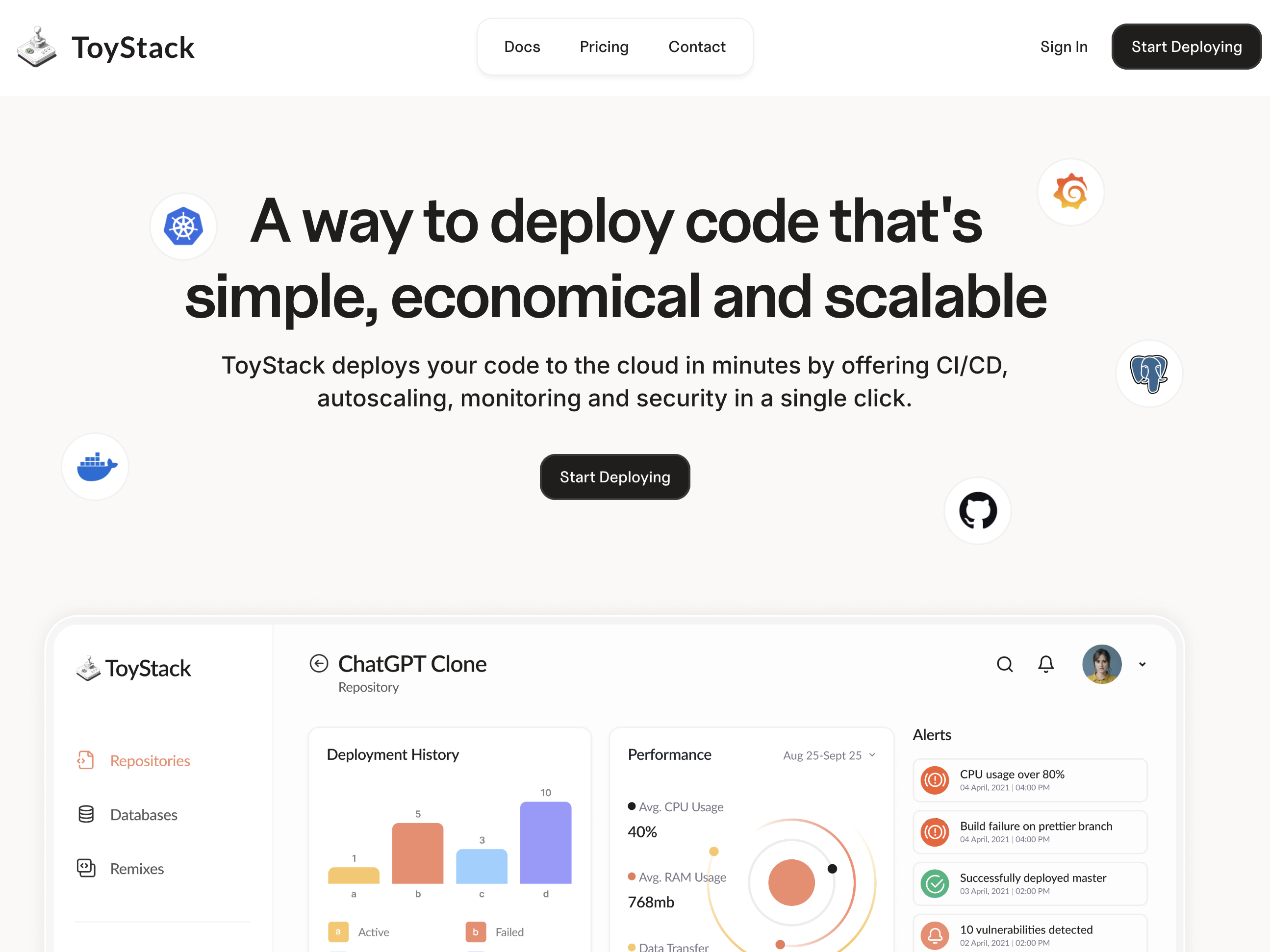 Toystack Code To Cloud In Minutes
