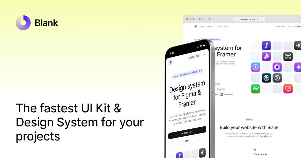 Blank: Figma UI kit and Design system