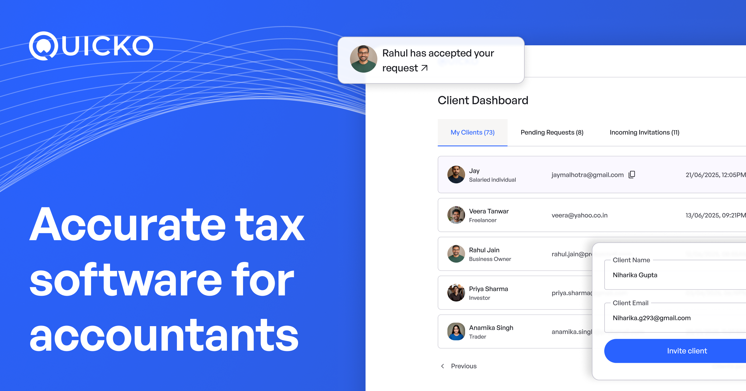 Tax Software for Accountant | Quicko
