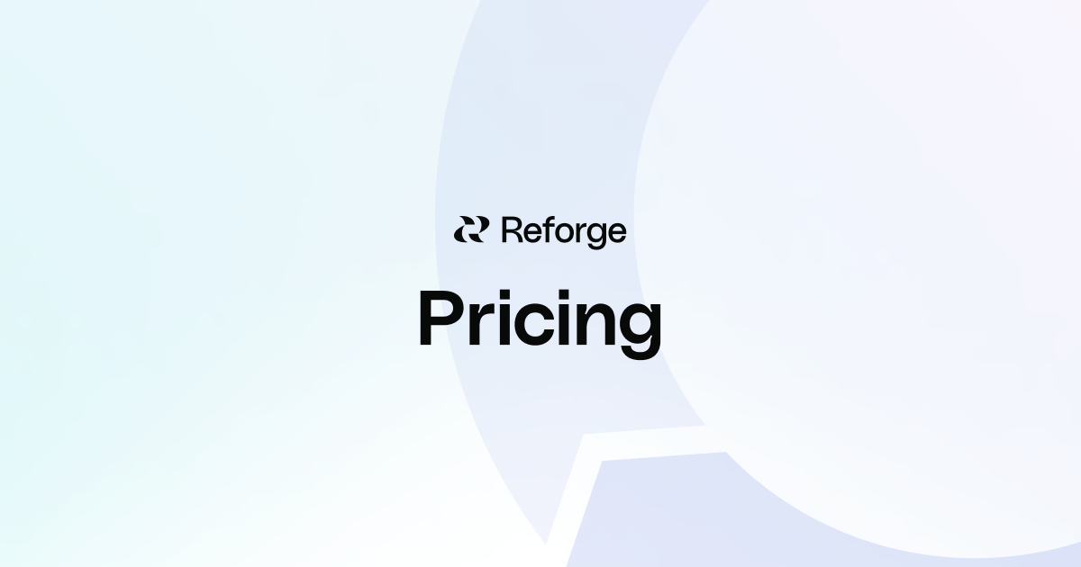 Reforge - Pricing