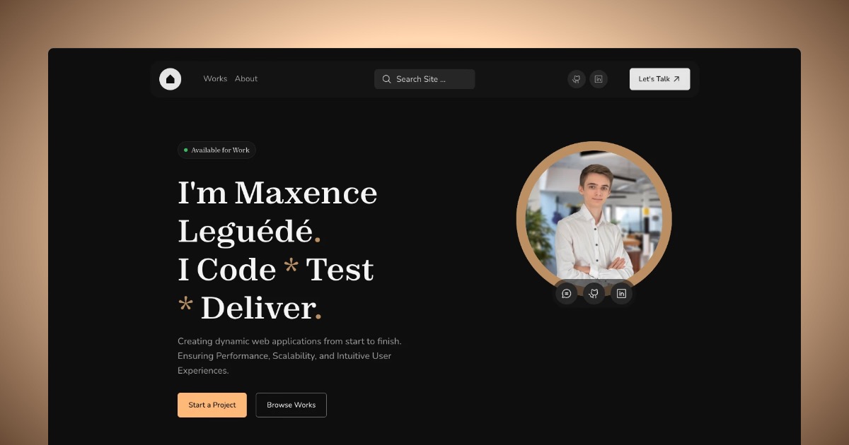 Maxence Leguédé - Full Stack Freelance developer
