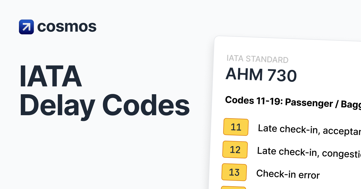 IATA Delay Codes – Reduce airline delays with Cosmos