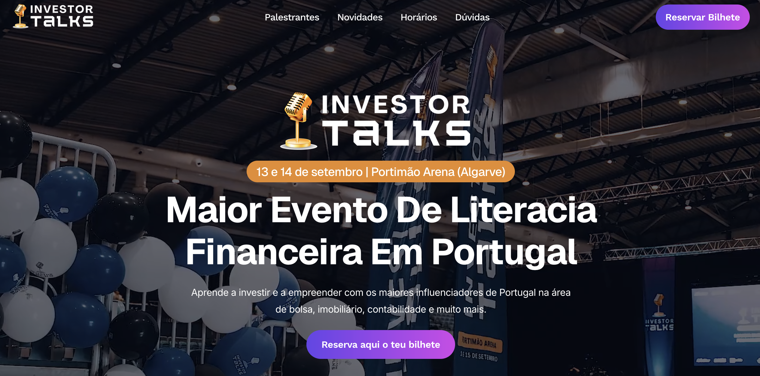 Investor Talks - Bilhetes