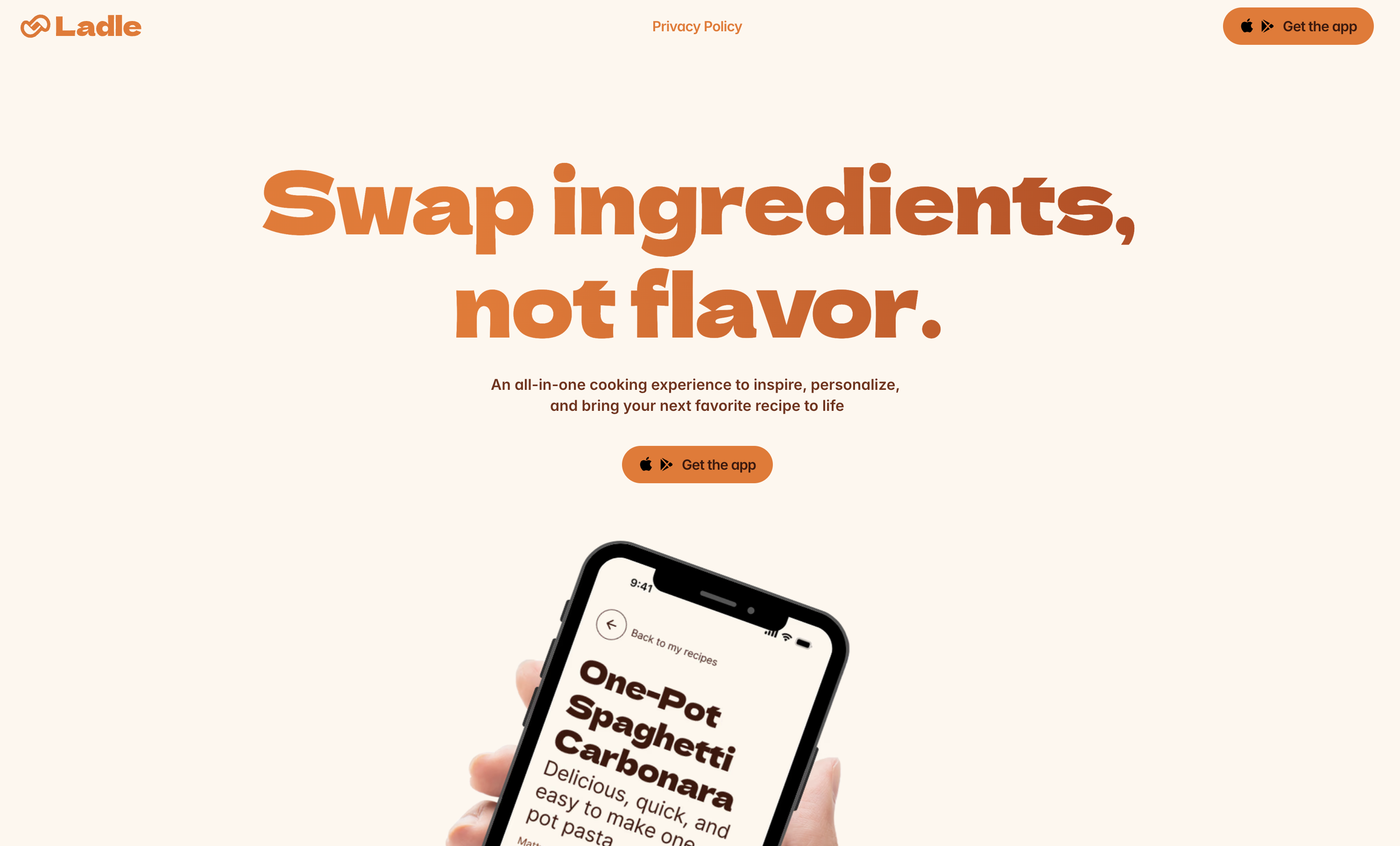 Ladle: The Ultimate Recipe App for Easy, Personalized Cooking