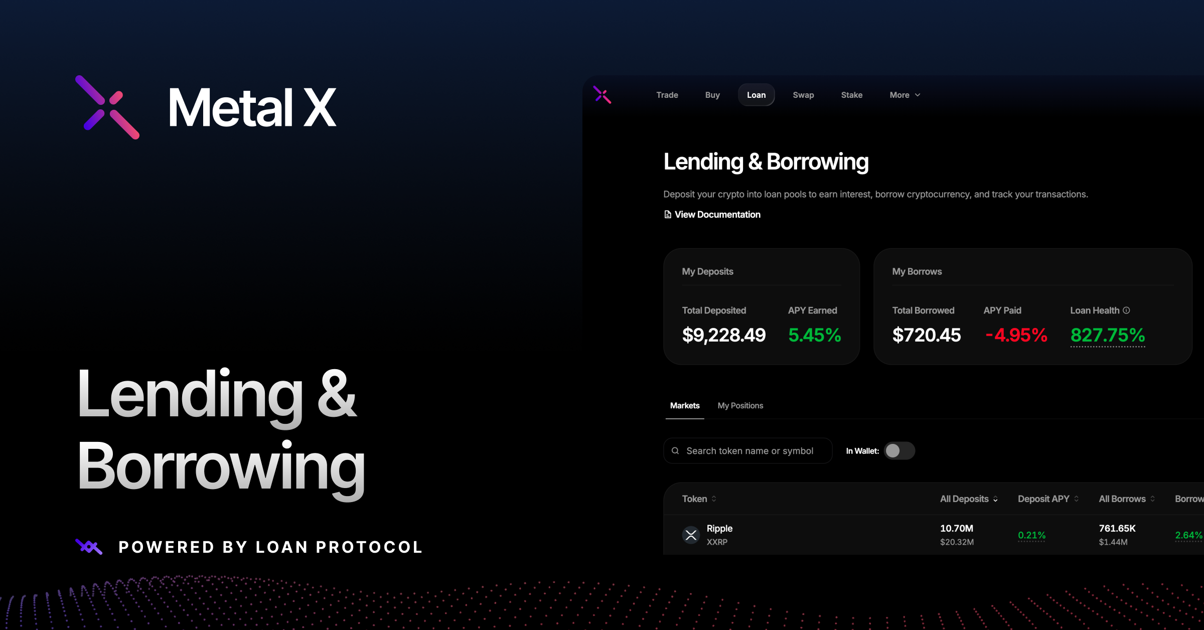 Metal X | Lending & Borrowing