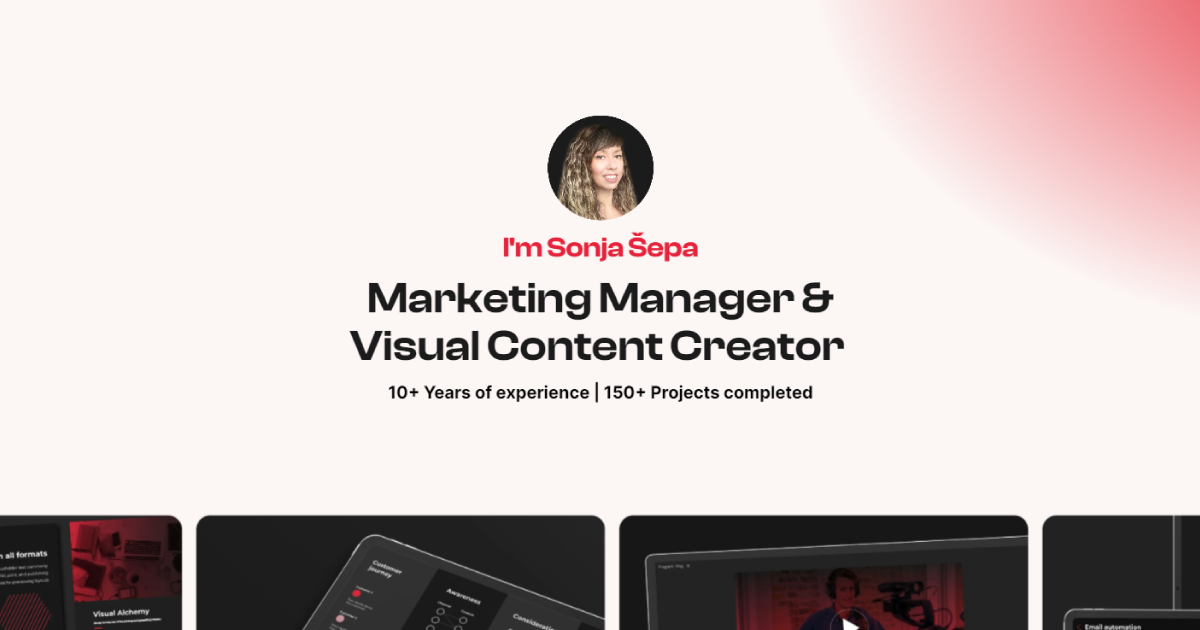 Sonja Šepa | Marketing Manager & Visual Creator