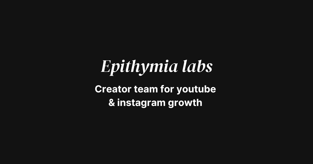 Epithymia Labs | New age journalism on youtube