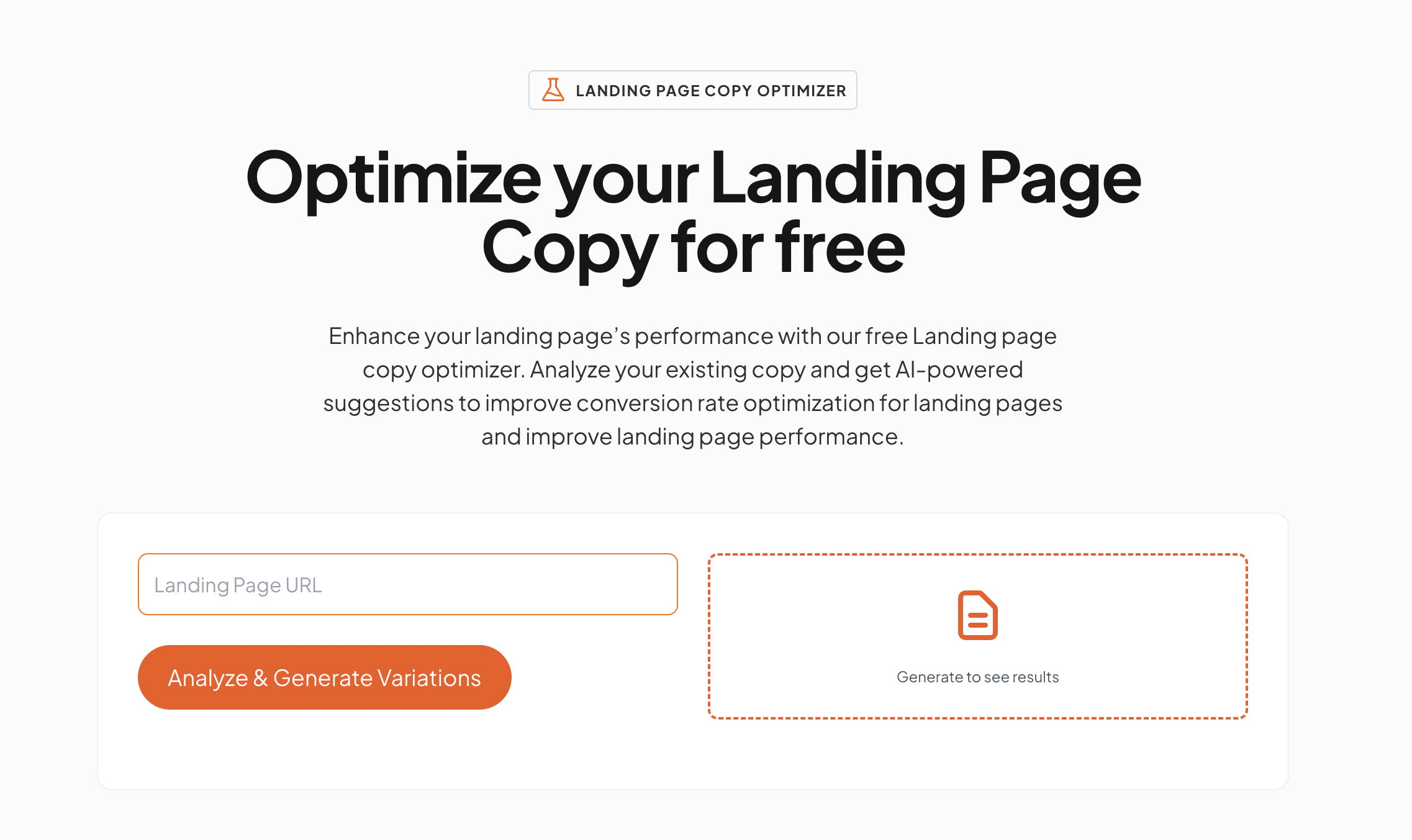 Free Landing Page Copy Optimizer