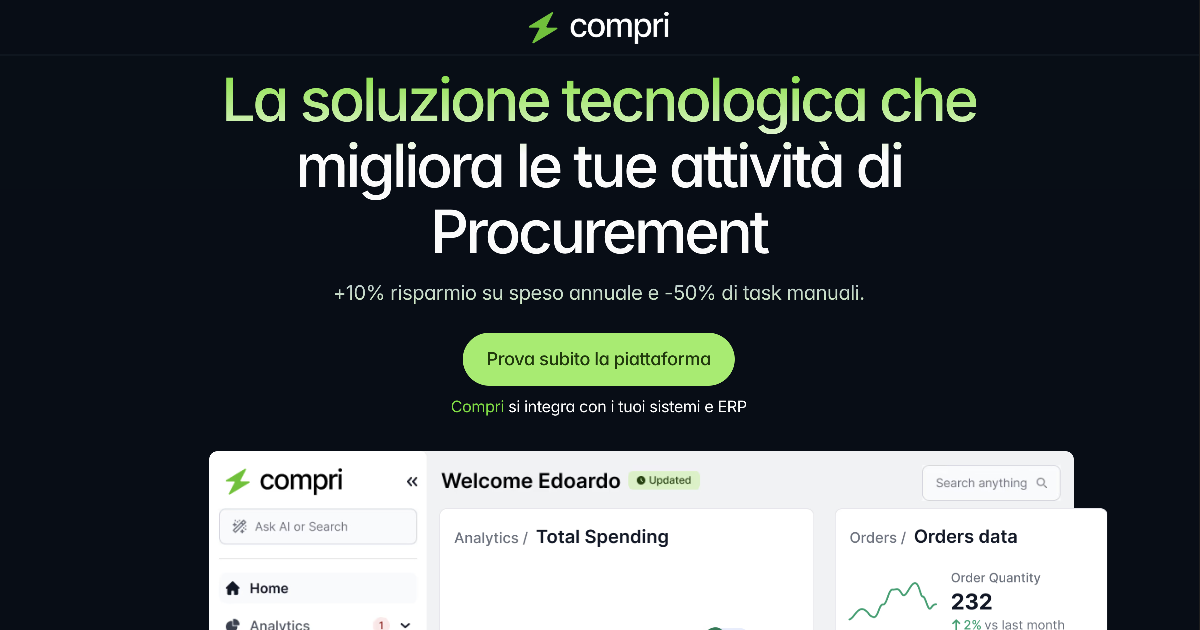 compri AI | Fai 10x sul tuo Procurement