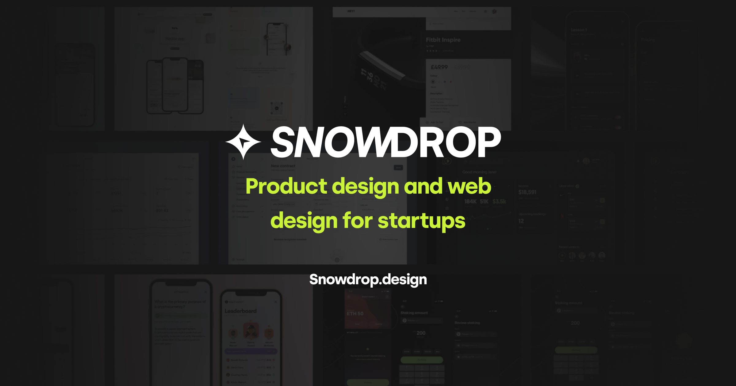 Snowdrop.design | Product Design, UI/UX, Mobile and Desktop Apps, Web ...