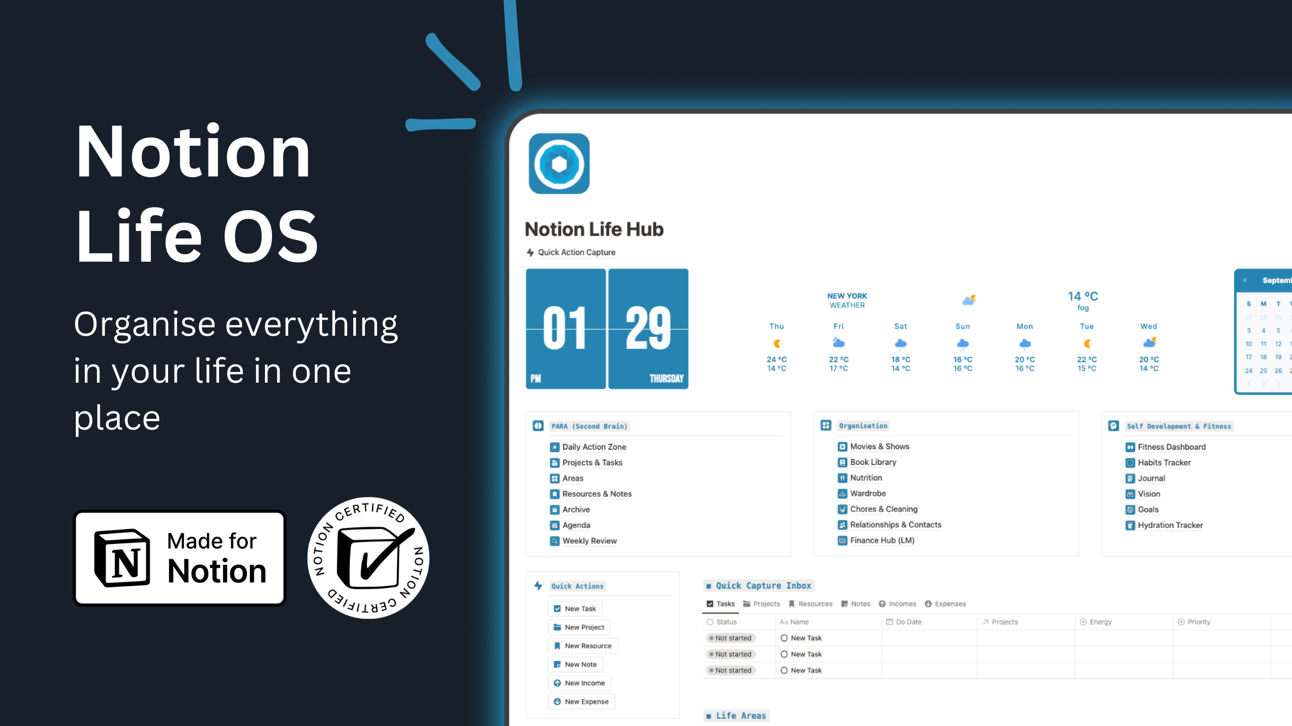 Notion Life OS: Ultimate All-in-one Notion Template