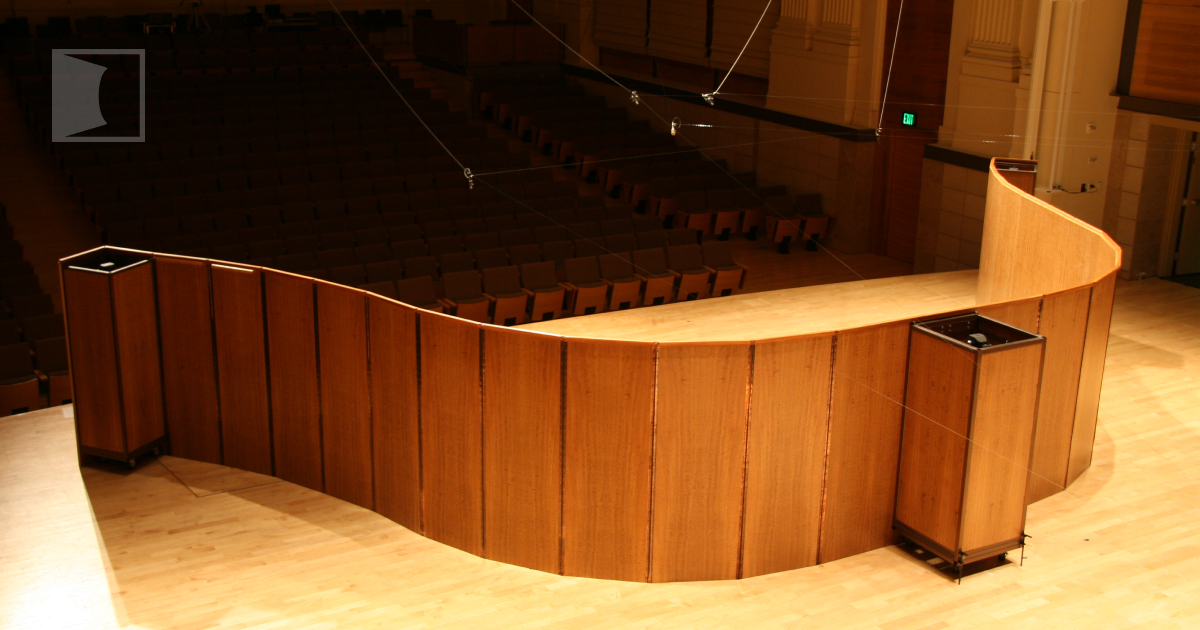 Recurve acoustic shell