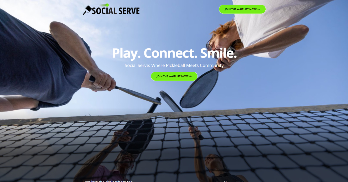 Social Serve Network - Play. Connect. Smile. Where Pickleball Meets Community