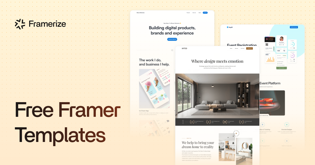 Free Framer Website Templates – Framerize