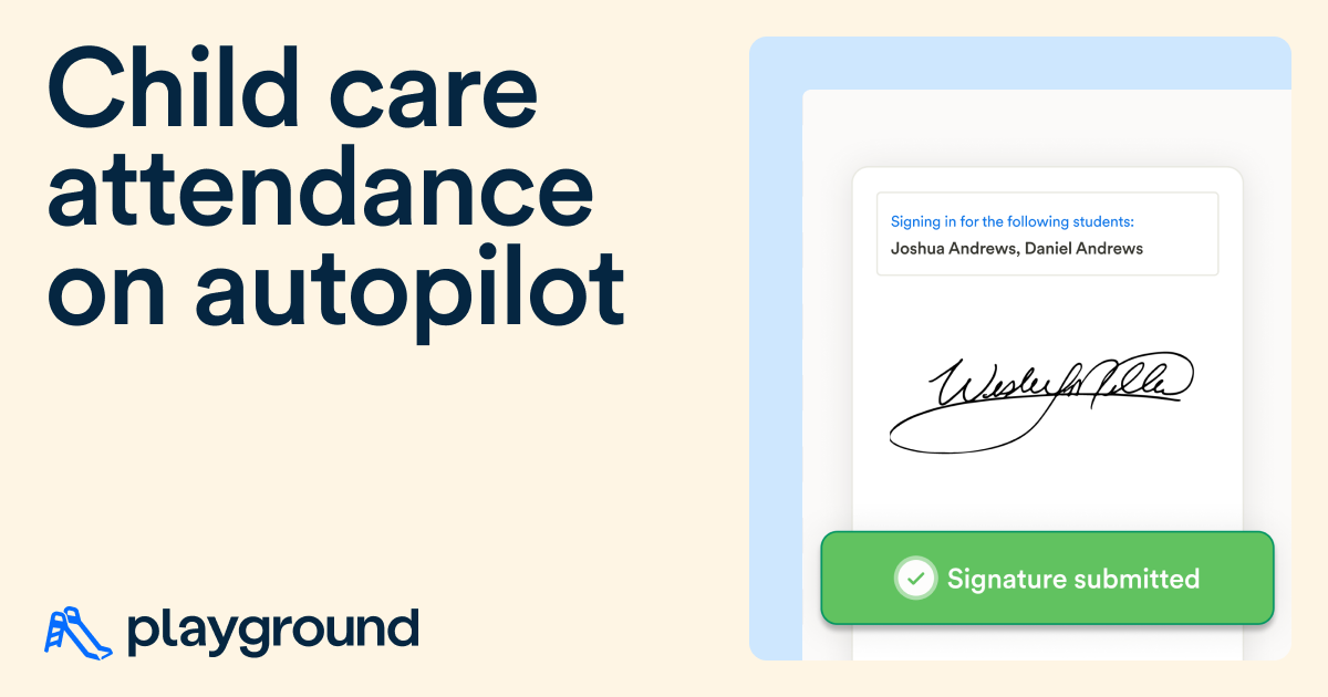 Child Care Attendance Software App | Playground