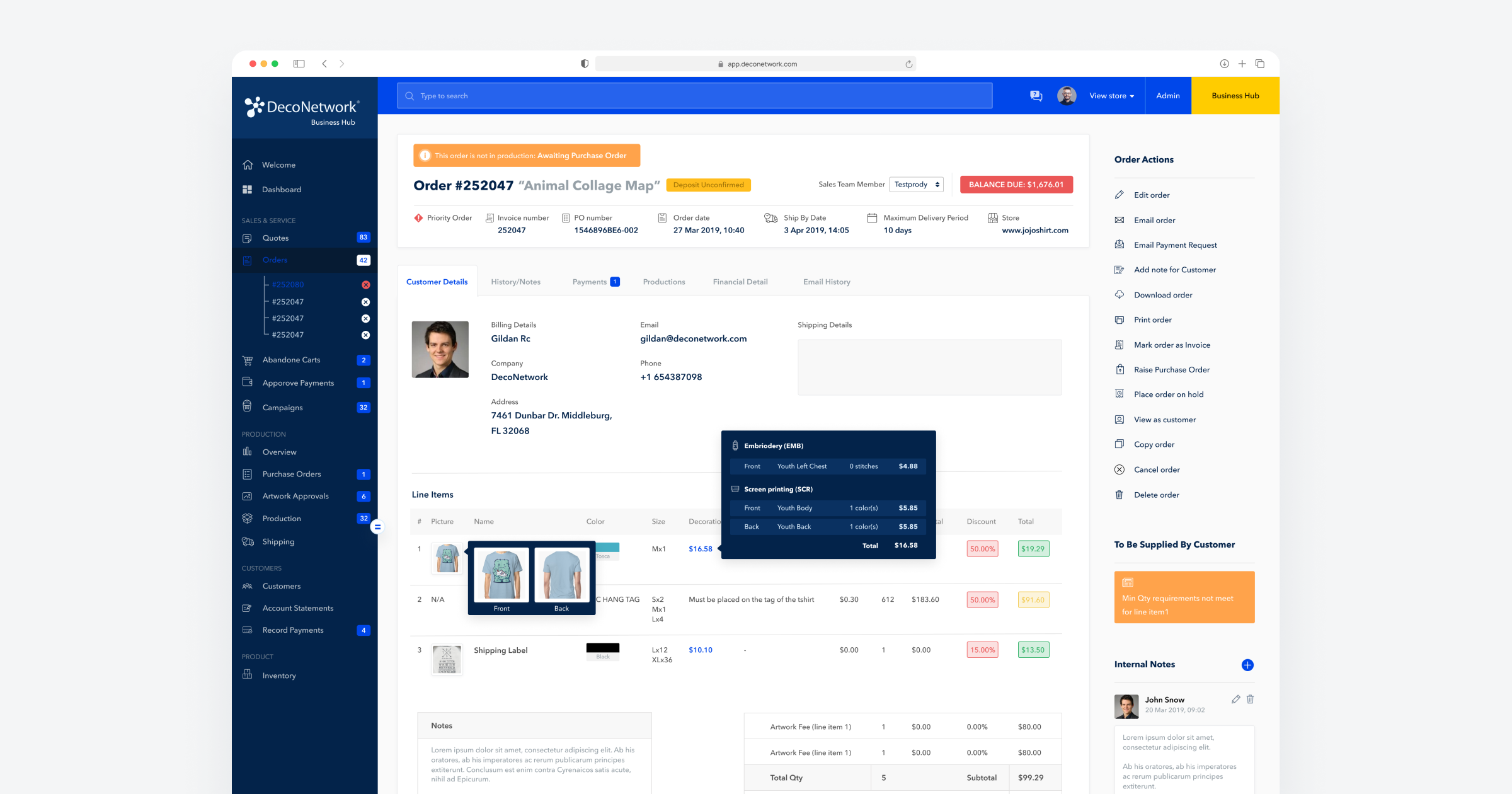 Deconetwork - SaaS Production Management Platform
