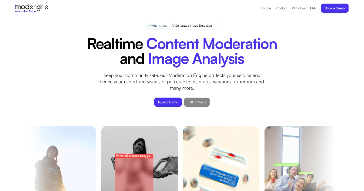 Real-Time AI Content Moderation & Image Analysis | ModEngine