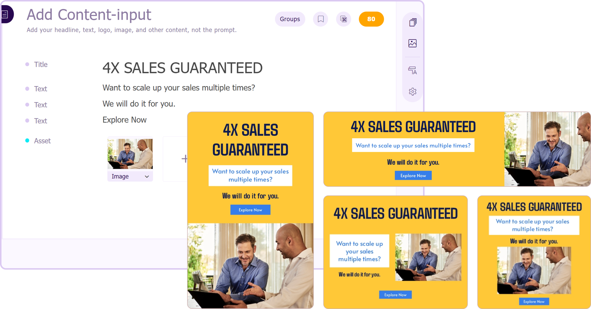 Free website banner maker for web designs that improve CRO
