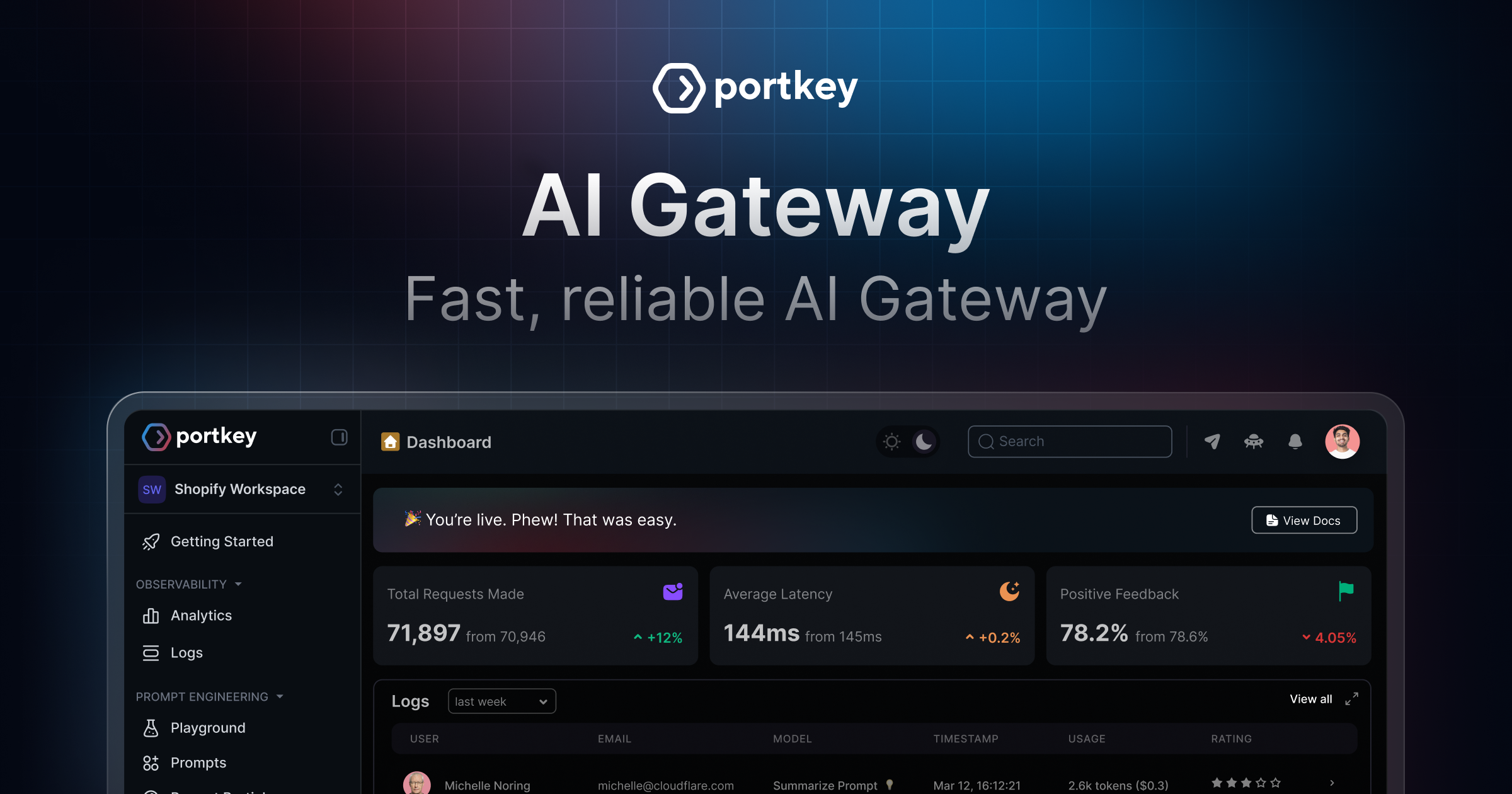Enterprise-grade AI Gateway | Portkey