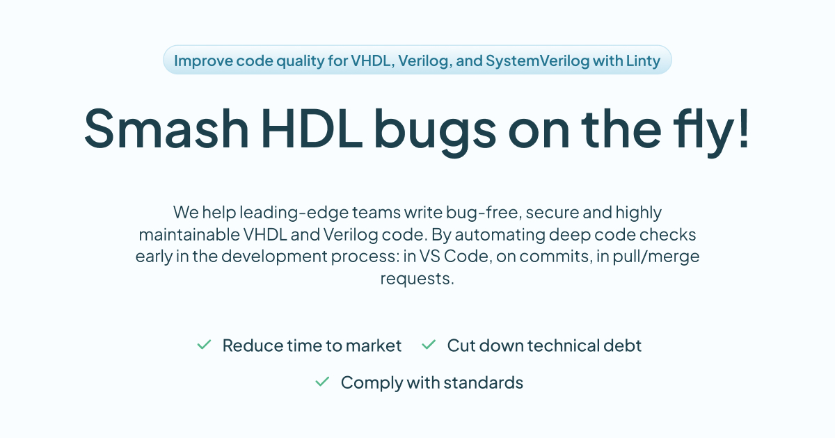 Choose Your Linty Plan | Pricing for HDL Code Quality Tools